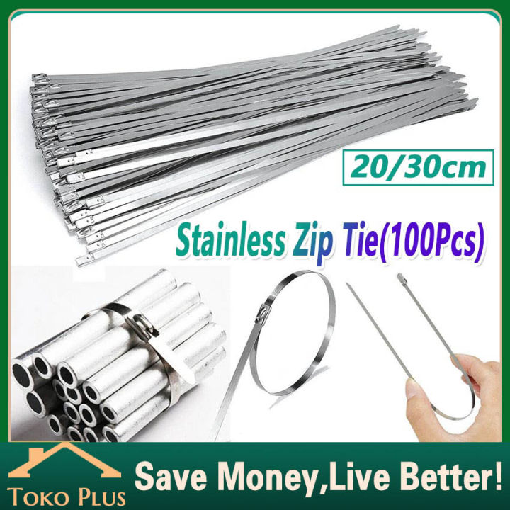 100pcs Kabel Ties Besi Stainless Tis Tie Tali Besi Serbaguna Metal ...