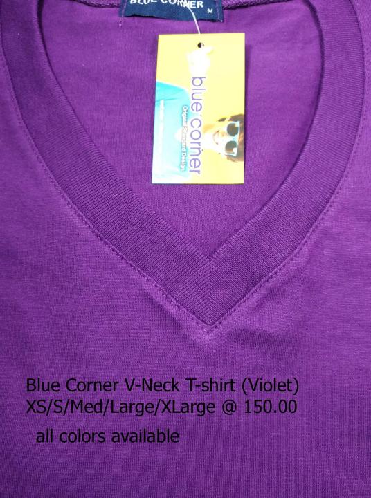 Original Blue Corner unisex V- neck T-shirt (Violet) | Lazada PH