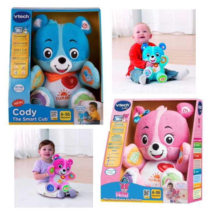 น้องหมีสอนภาษาพร้อมกล่อมนอน Vtech Cody / Cora The Smart Cub™ | Lazada.co.th