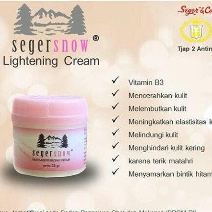 Seger Snow Skin Lightening Cream 35 Gram | Lazada Indonesia