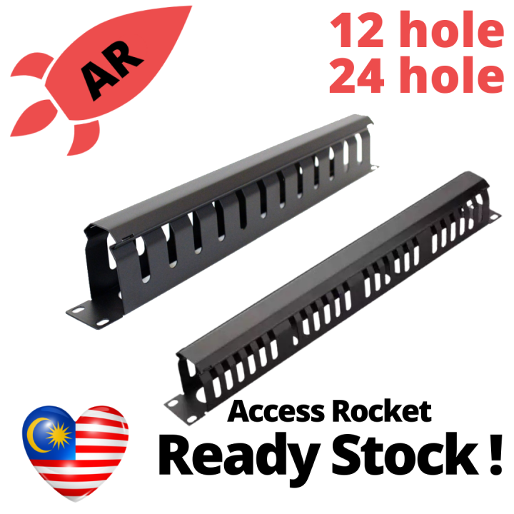 1U Cable Management Panel 12hole / 24hole for equipment server rack ...