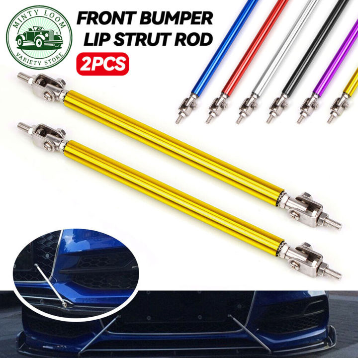 1 Pair Universal Adjustable Front Bumper Lip Splitter Strut Tie Bar ...