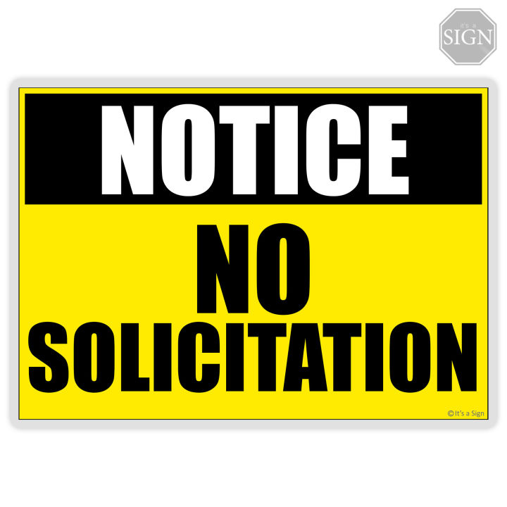 No Solicitation Sign - Laminated Signage - A4 / A5 Size | Lazada PH