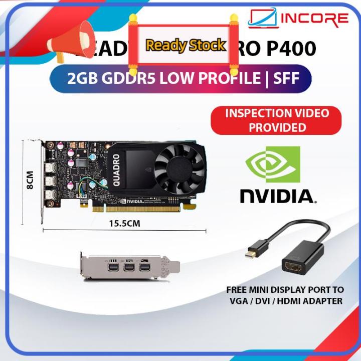 ⭐ ⭐PROMOTION⭐ ⭐ ♛NVIDIA Quadro P400 2GB GDDR5 64 Bit SFF Small Fo ...