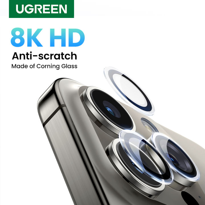 UGREEN Camera Lens Protector Tempered Glass Metal Cover For iPhone 15 ...