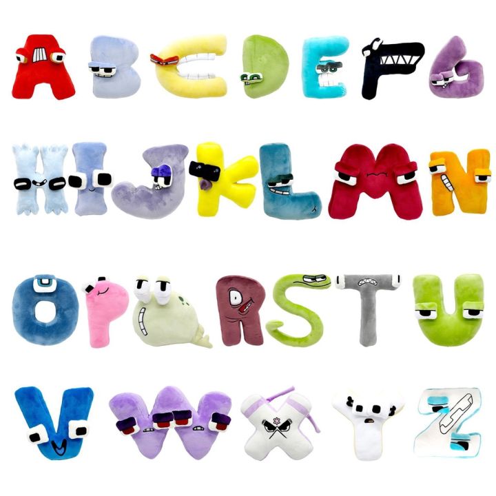 26 PCS Alphabet Lore Plush Toy Stuffed Doll Preschool Educational English ABC Letter Toy Kids ...
