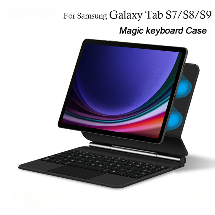 Magic Keyboard Case for Samsung Galaxy Tab S9 S8 S7 SM-X710 X700 T870 ...