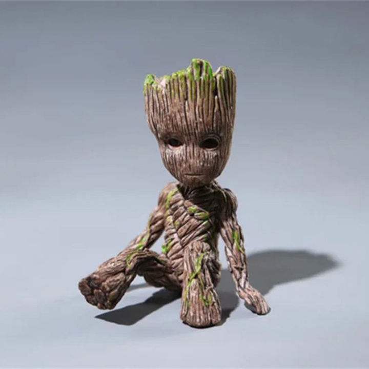 MAHIN สำหรับของขวัญ Avengers ตุ๊กตาโมเดลนั่ง Mini Groot รูปจำลองกรู๊ท ...