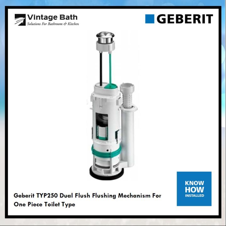 GEBERIT TYP250 Flushing Mechanism for one piece toilet / dual Flush ...