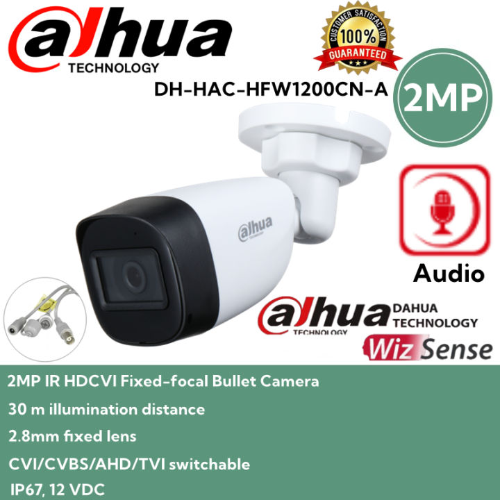 Dahua CCTV Camera 2MP/5MP HD Bullet Analog Camera W/Audio Smart IR Night Vision IP67 Waterpoor ...