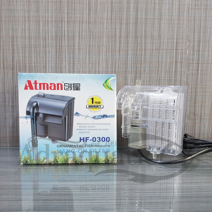 ATMAN HF-0300 HANG-ON FILTER HANGING FILTER GANTUNG AQUARIUM KOLAM ...
