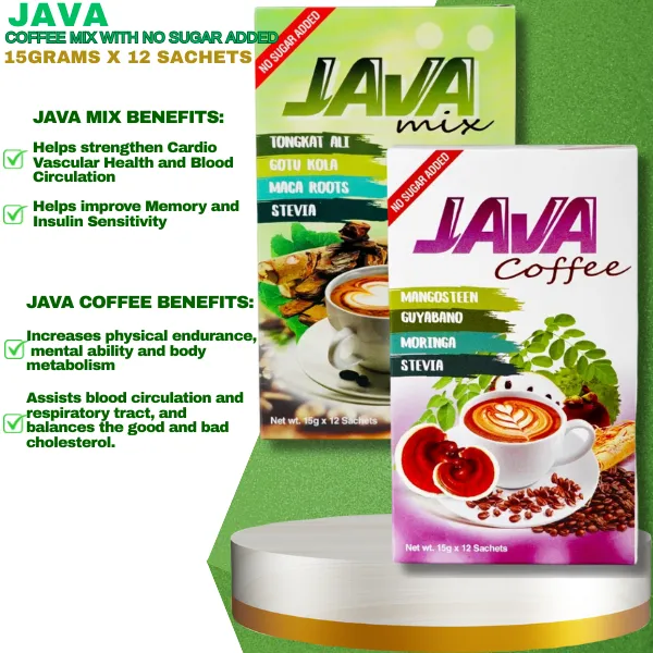 Java 8in1 & 9in1 Herbal Coffee Mixes with Superfoods like Guyabano ...