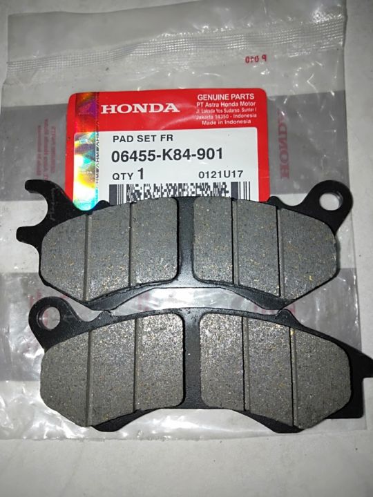 ORIGINAL HONDA FRONT BRAKE PAD FOR ADV150 / PCX 150 / CRF 150 (06455-K84-901 or 06455-K84-902 ...