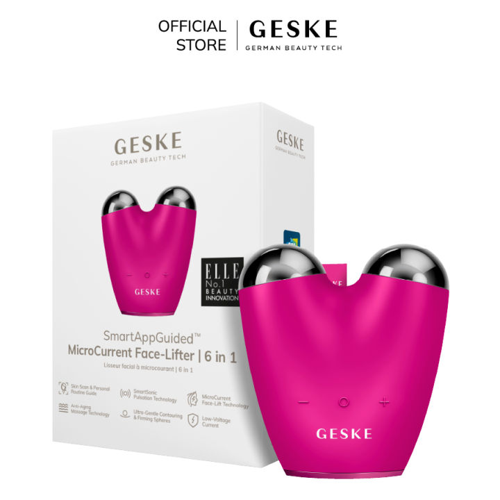 Geske MicroCurrent Face-Lifter | 6 in 1 (Magenta) | Lazada PH