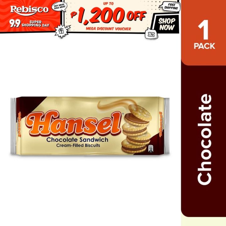 Hansel Choco Sandwich Round Biscuit 31g x 10pcs | Lazada PH