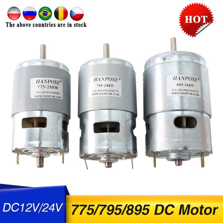 795 DC Motor Electric Spindle Motor For Drill 24V 80W 150W 288W Brush ...