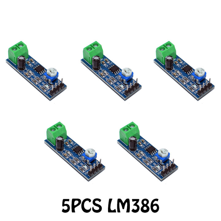 5PCS LM386 audio power amplifier module 200 times gain amplifier board ...