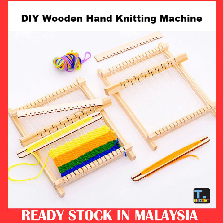 DIY Traditional Wooden Weaving Loom Craft Yarn Hand Knitting Machine ...
