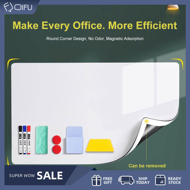 Whiteboard Wall Sticker White Board Removable Peel & Stick Wall Sticker ...