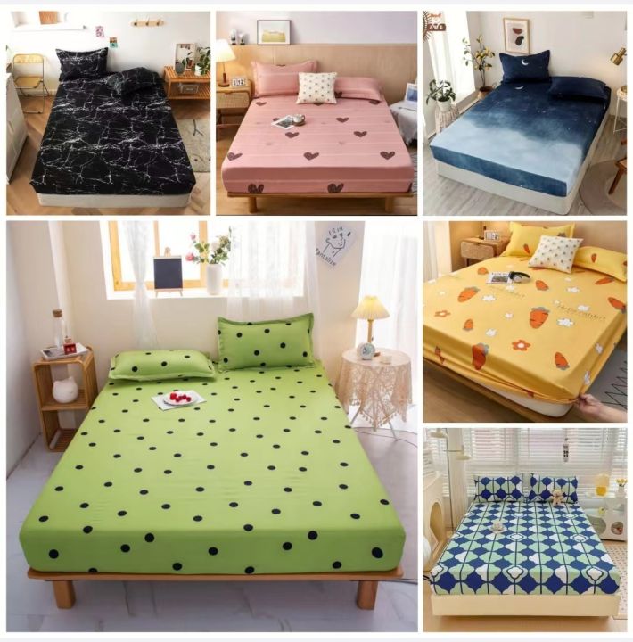 Janie Home Hilton New Arrived Cotton Full Garterize 3in1 Bedsheet Single Double Size Lazada Ph