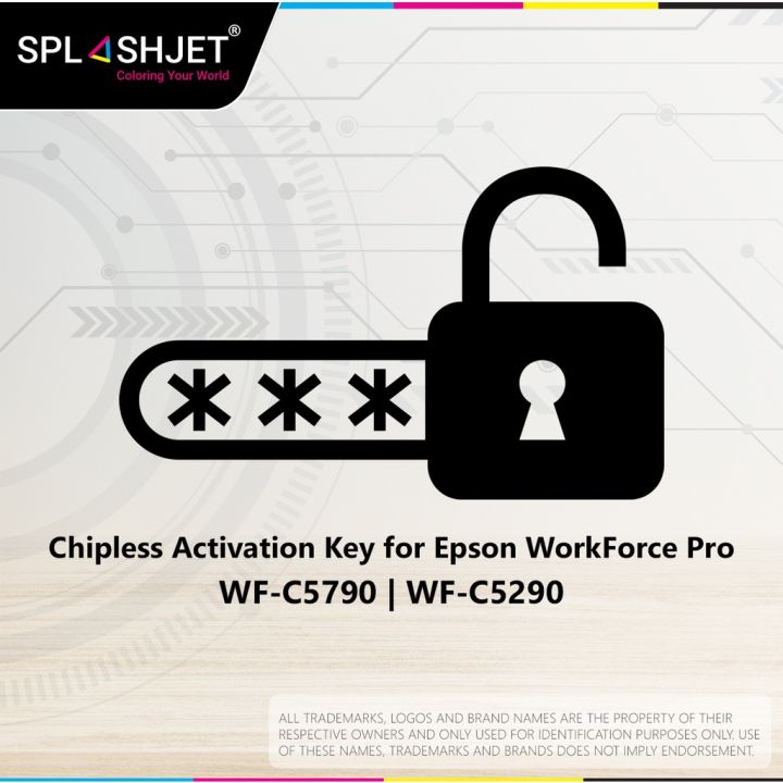 Chipless Activation Key for Epson WorkForce WF-C5790, WF-C5790, C5790 ...