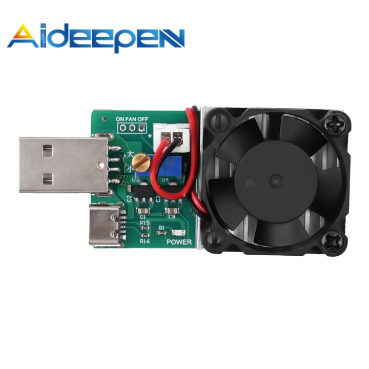 Aideepen USB Load Tester Electronic Load Test Resistor Module 22.5W USB ...
