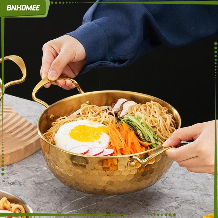 BNHOMEE Korea Ramen Pot Multipurpose Stockpot Double Ear Kitchen ...