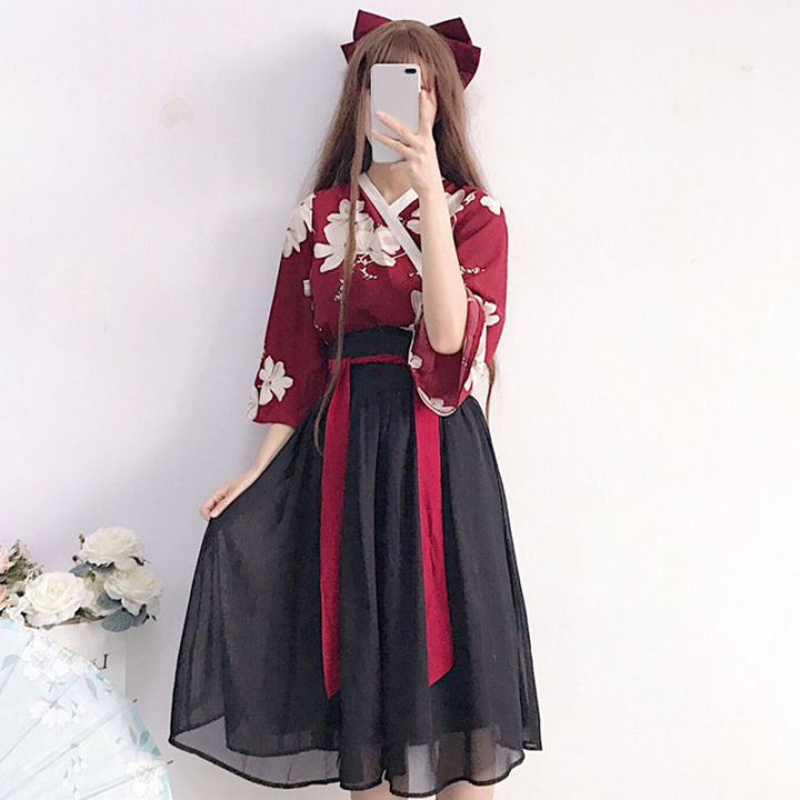 MSBEST Women Chinese Style Retro Ethnic Dress Hanfu Stand-up Collar ...