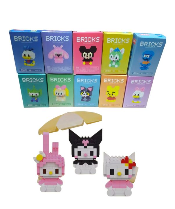 Mini Brick Toys Nano Block MOdel Sanrio Building Blok Susun DIY Brick ...
