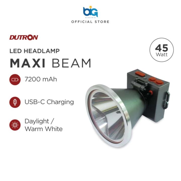 SENTER KEPALA DUTRON HJ-G05 45 WATT MAXI BEAM JUMBO SERIES | Lazada Indonesia