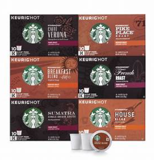 Starbucks Black Coffee K-Cup Variety Pack for Keurig Brewers, 10 Count ...