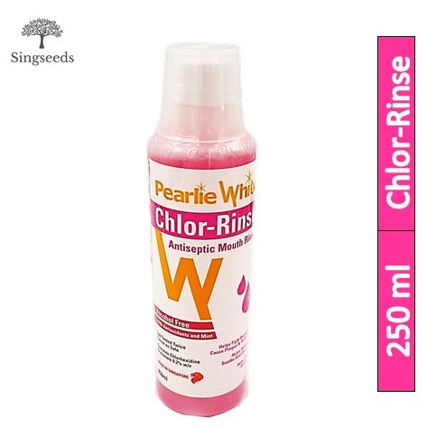 Pearlie White Chlor-Rinse Antiseptic AntiBacterial Fresh Mint Oral ...
