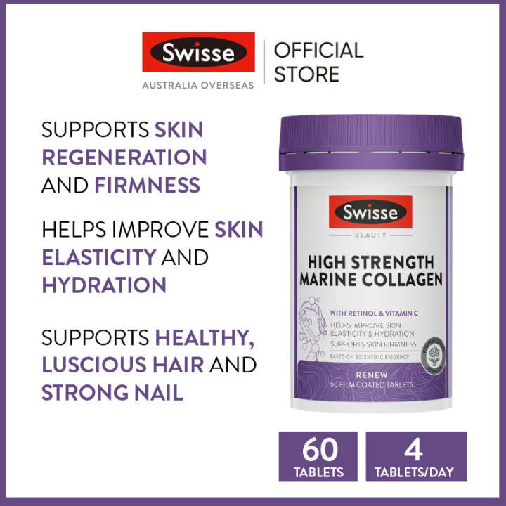 Swisse Beauty High Strength Marine Collagen 60 Film Coated Tablets (EXP ...