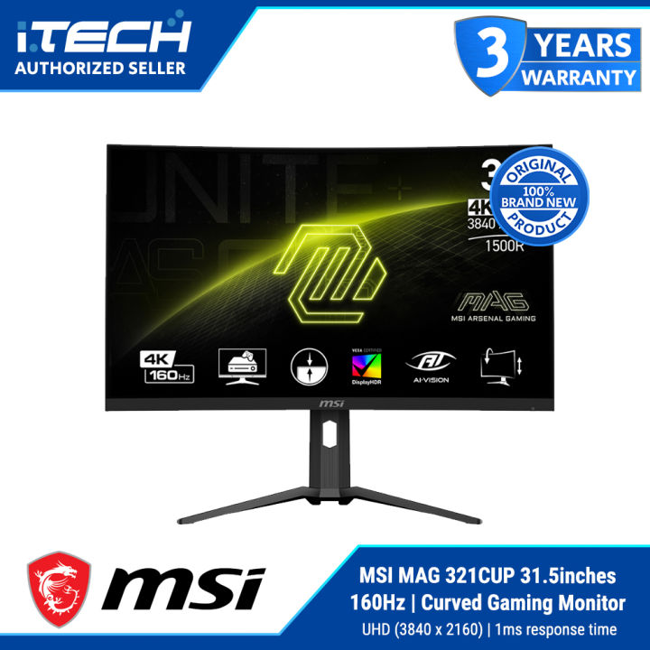 MSI MAG 321CUP 31.5" | 160Hz | 4K UHD Curved Gaming Monitor | Lazada PH