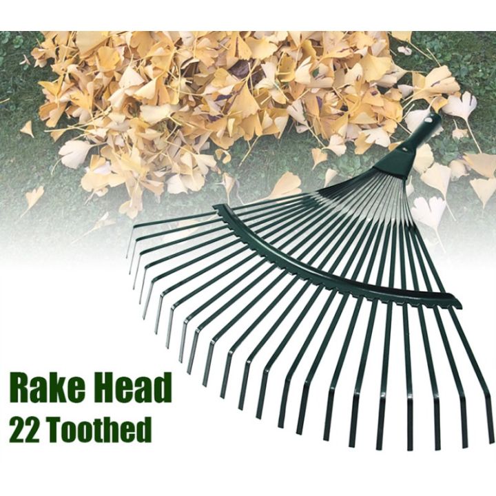 Grass Rake Head Portable 22 Toothed Steel Wire Grass Agriculture ...