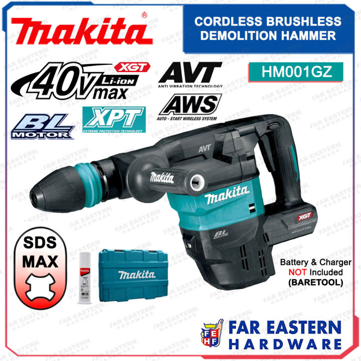 MAKITA Cordless Brushless Demolition Hammer 40V w/ Case Jackhammer ... MAKITA Cordless Brushless Demolition Hammer 40V w/ Case Jackhammer ...