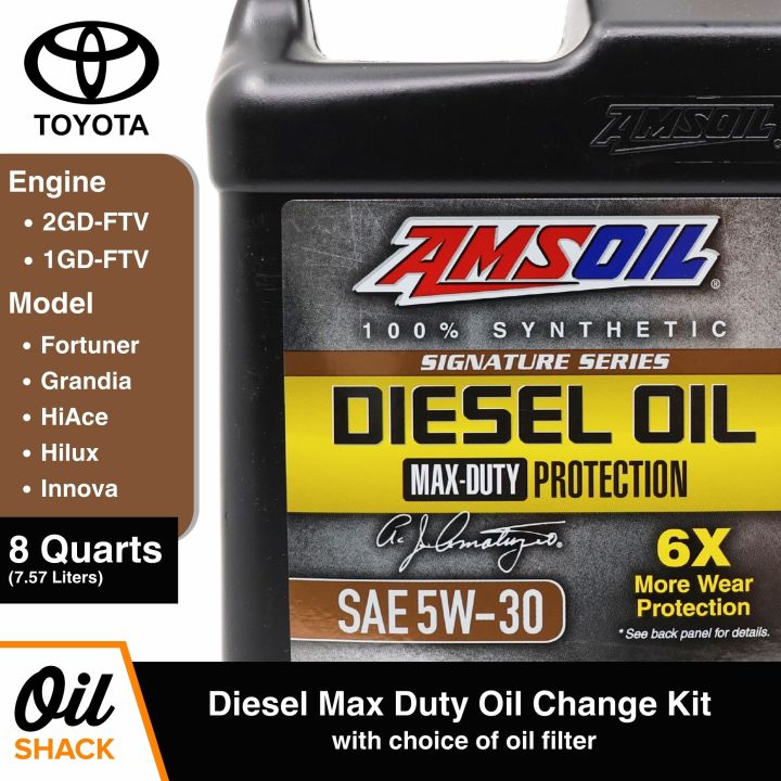 Toyota AMSOIL 5w30 Diesel Max Duty Oil Change Kit | Fortuner, Grandia ...