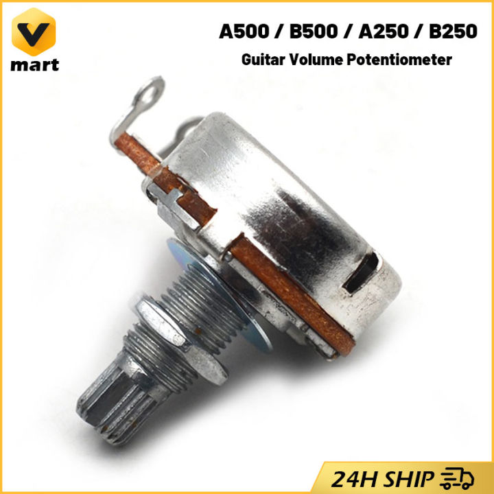 Guitar Potentiometer A250/B250/A500/B500K Volume Tone 18mm Pots Shaft ...