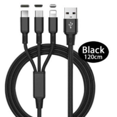 KABEL DATA CHARGER CABANG 3 TIPE C MICRO IPHONE ANDROID SMARTPHON KABEL ...