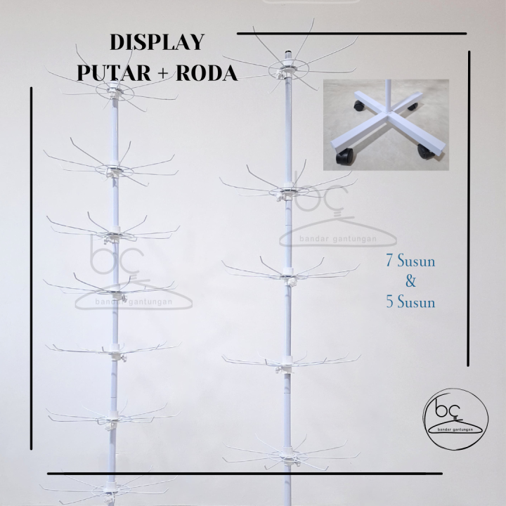 Rak Display Putar Matahari 7 / 5 susun Gantungan Aksesoris Display ...