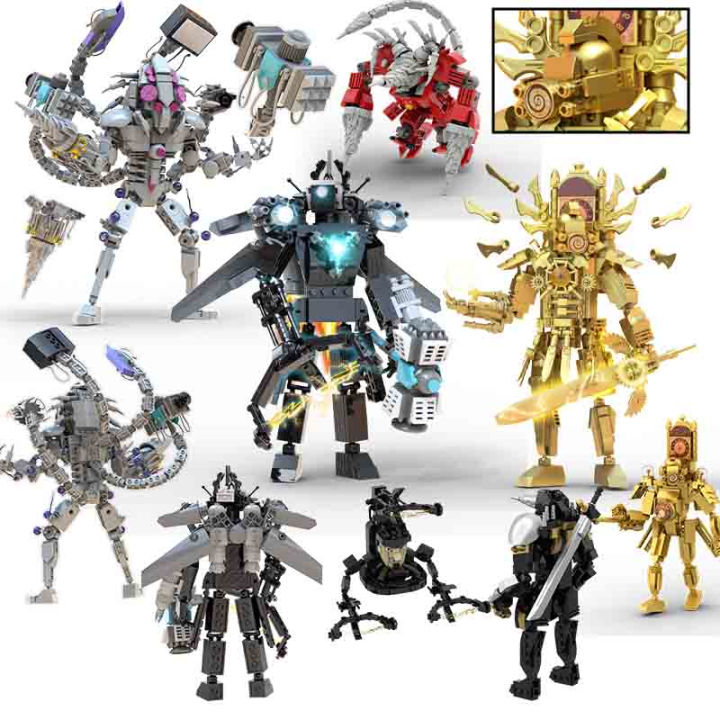 Skibidied Toileted TV Man Boss and Large TV Man Monsters Building ...