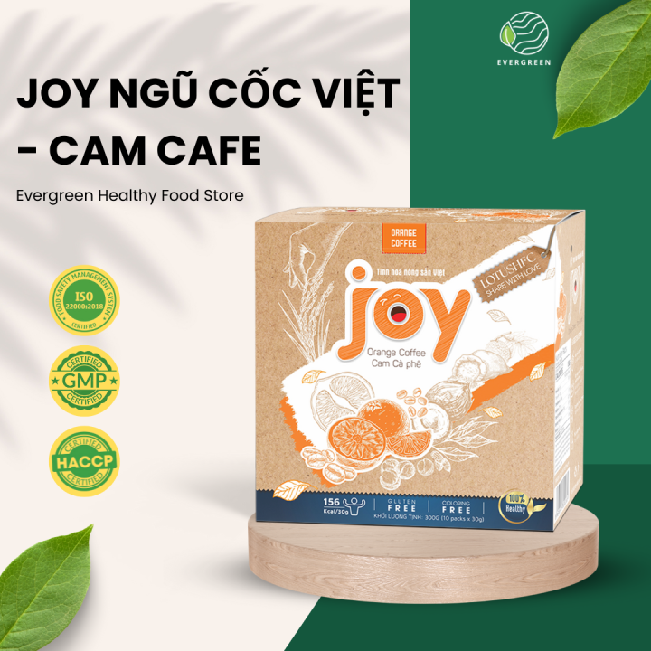 Ngũ cốc dinh dưỡngJoy - hương vị cam mix cà phê 300g (10 bịch x 30g ...