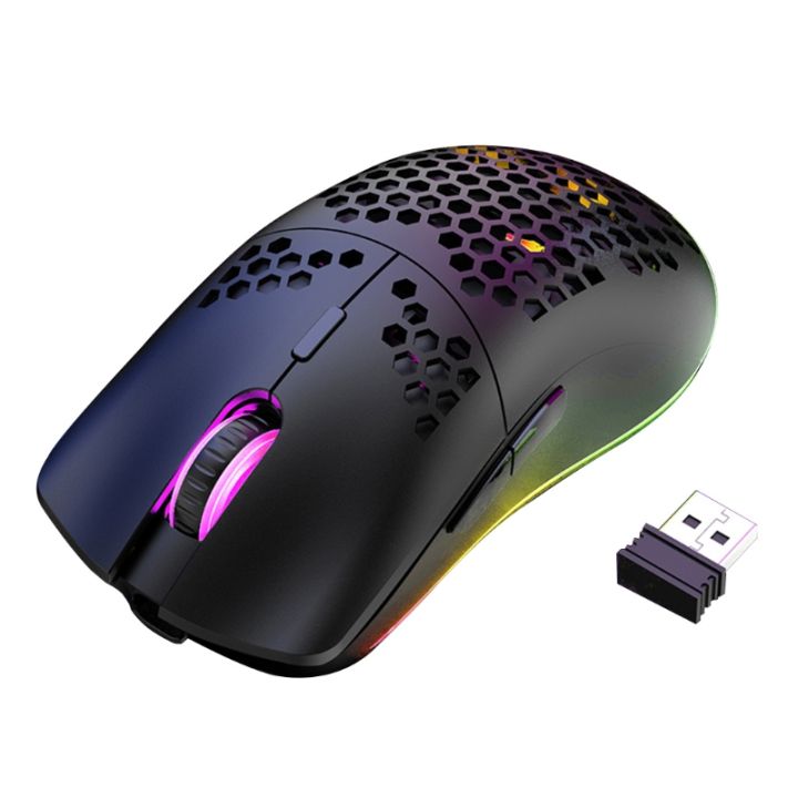 XYH80 Hollow-out Honeycomb 2.4GHz Wireless Gaming Mouse 4 Gear 3200 DPI ...