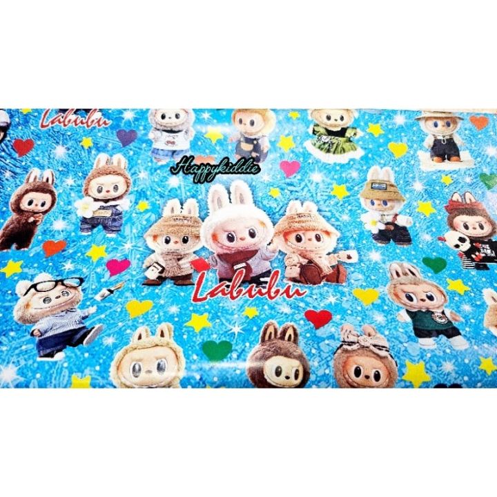 KERTAS KADO LABUBU ISI / BUNGKUSAN HADIAH GAMBAR LABUBU GLOSSY BERKILAU ...