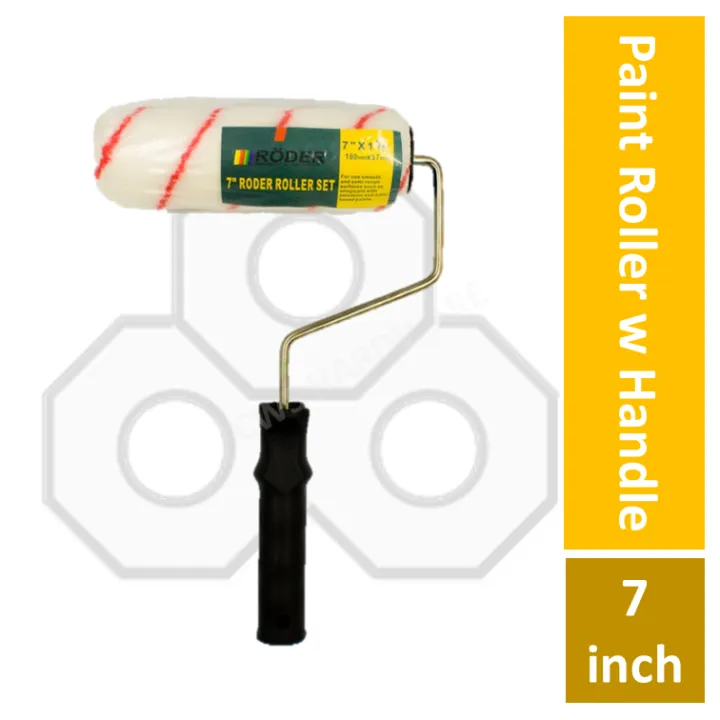 RODER Paint Roller Set w Handle 7inch | Lazada