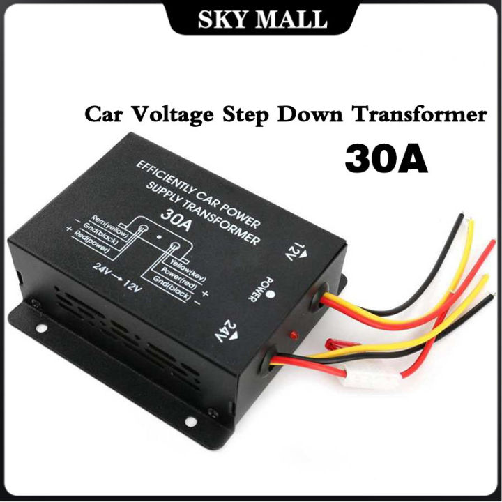 Car Voltage Step Down Transformer Car DC 24V To 12V Power Converter ...