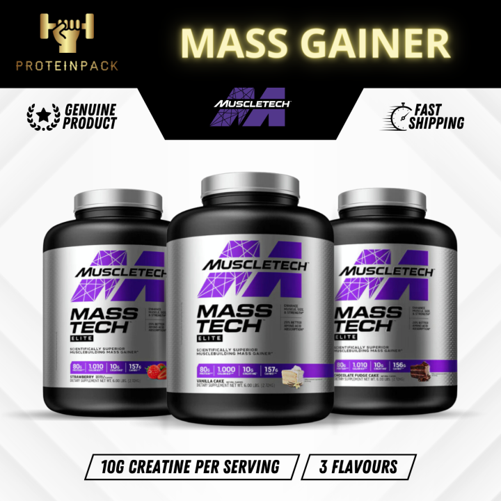 MuscleTech Mass-Tech Elite, New Formular Muscle Building Mass Gainer ...