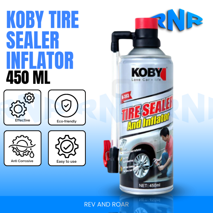 MOTO CARE ORIGINAL KOBY TIRE SEALER AND INFLATOR 450ML | Lazada PH