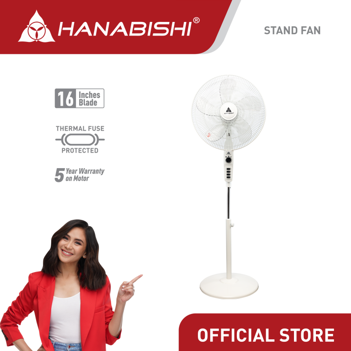 Hanabishi White Stand Fan HDC16WHT | Lazada PH