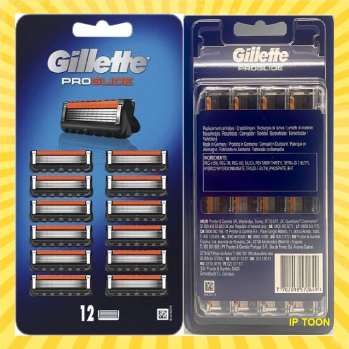 Gillette FUSION5 PROGLIDE Blades Pack 12. New/Last packaging | Lazada.co.th